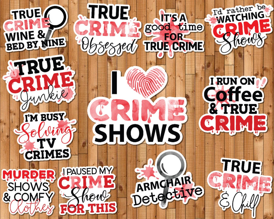 True Crime Handmade Sticker Bundle Pack Set of 12 Vinyl Stickers - Etsy