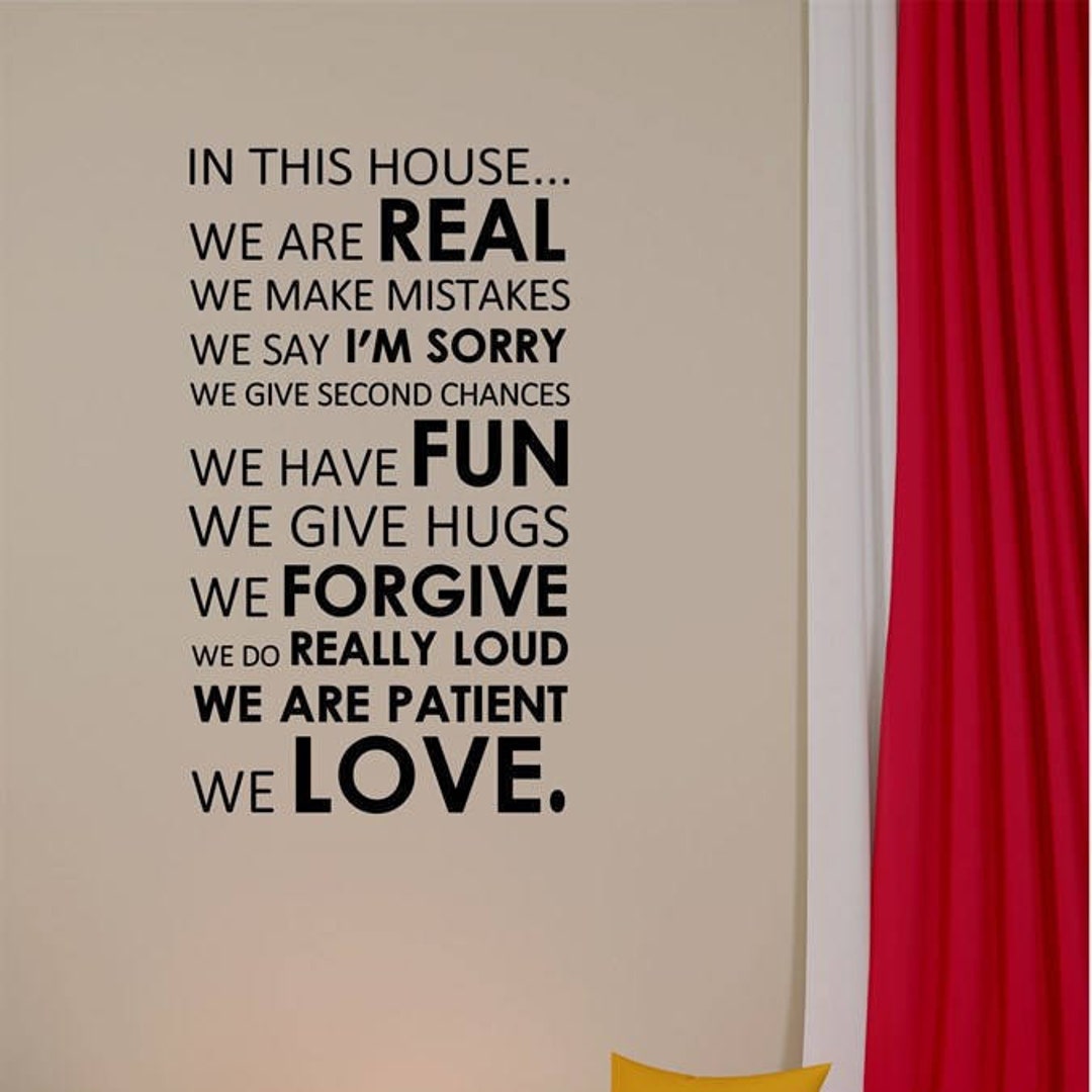 In This House Subway Rules Vinyl Decal Home Decor Wall Art - Etsy