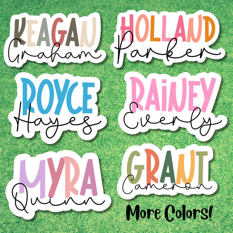 Vinyl Name Sticker - Etsy