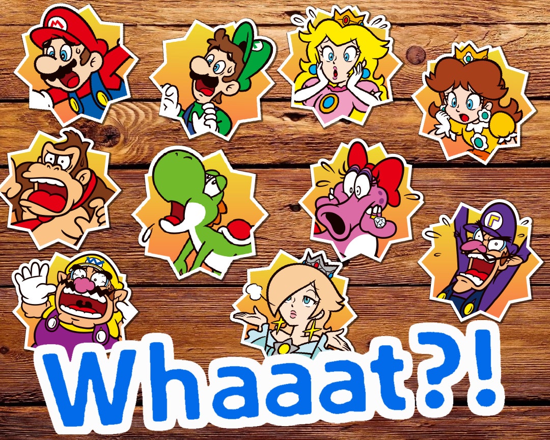 Mario Party Superstars Whaaat?! What Set of 10 Stickers, Mario What ...