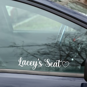 Girlfriends Name Seat Sticker for Car, Girlfriend Vinyl Name Decal ...