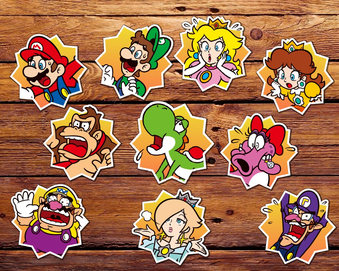 Mario Party Superstars Whaaat What Set of 10 Stickers | Etsy