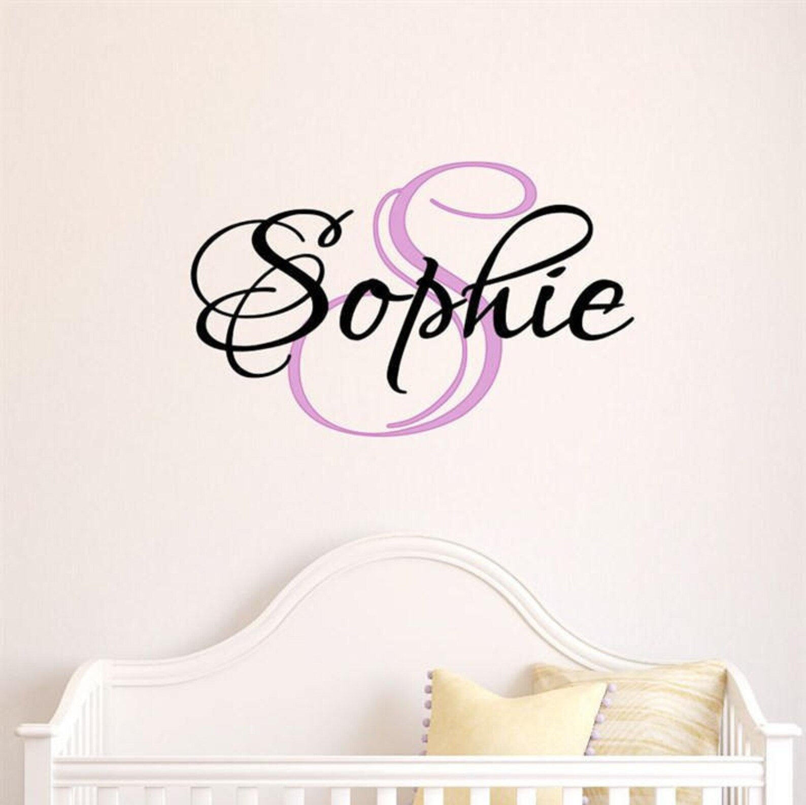 Custom Name & Monogram Vinyl Wall Art Home Decor Bedroom - Etsy