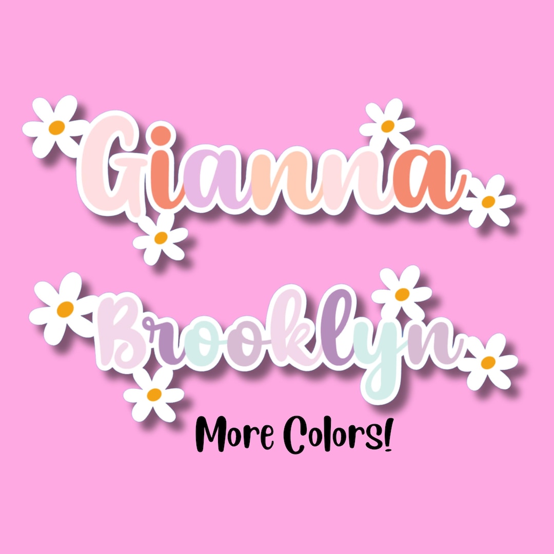 Custom Daisy Name Stickers, Personalized Floral Decals - School ...