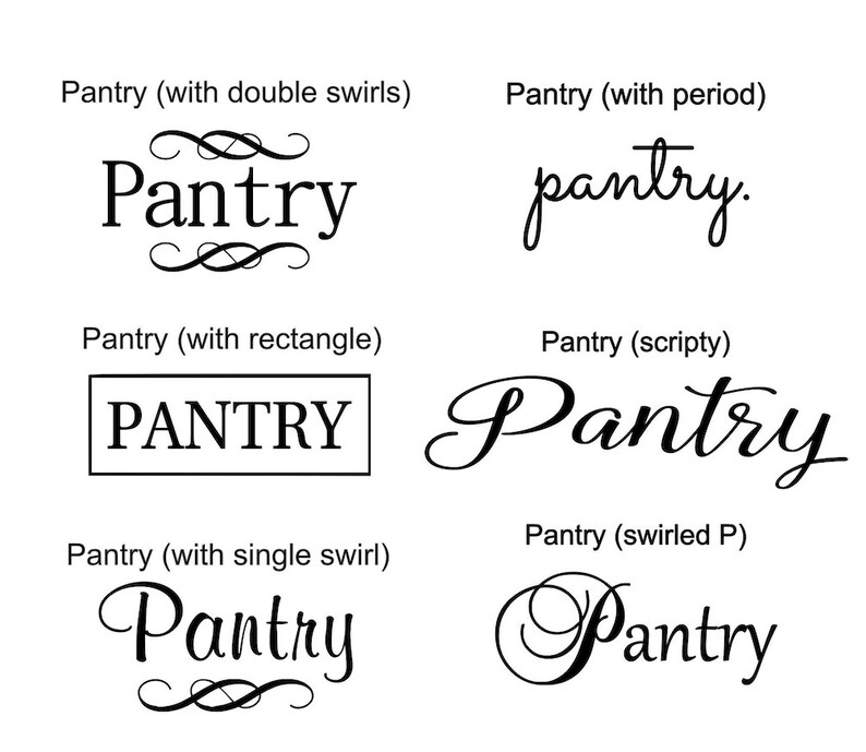 Pantry Vinyl Decal Kitchen Decals Home Wall Art Door - Etsy