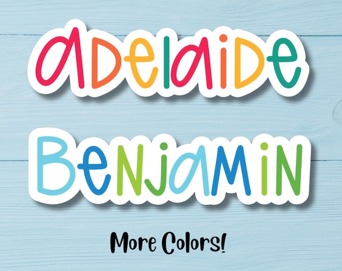 Custom Label Back to School Stickers Custom Name Decals Personalized ...