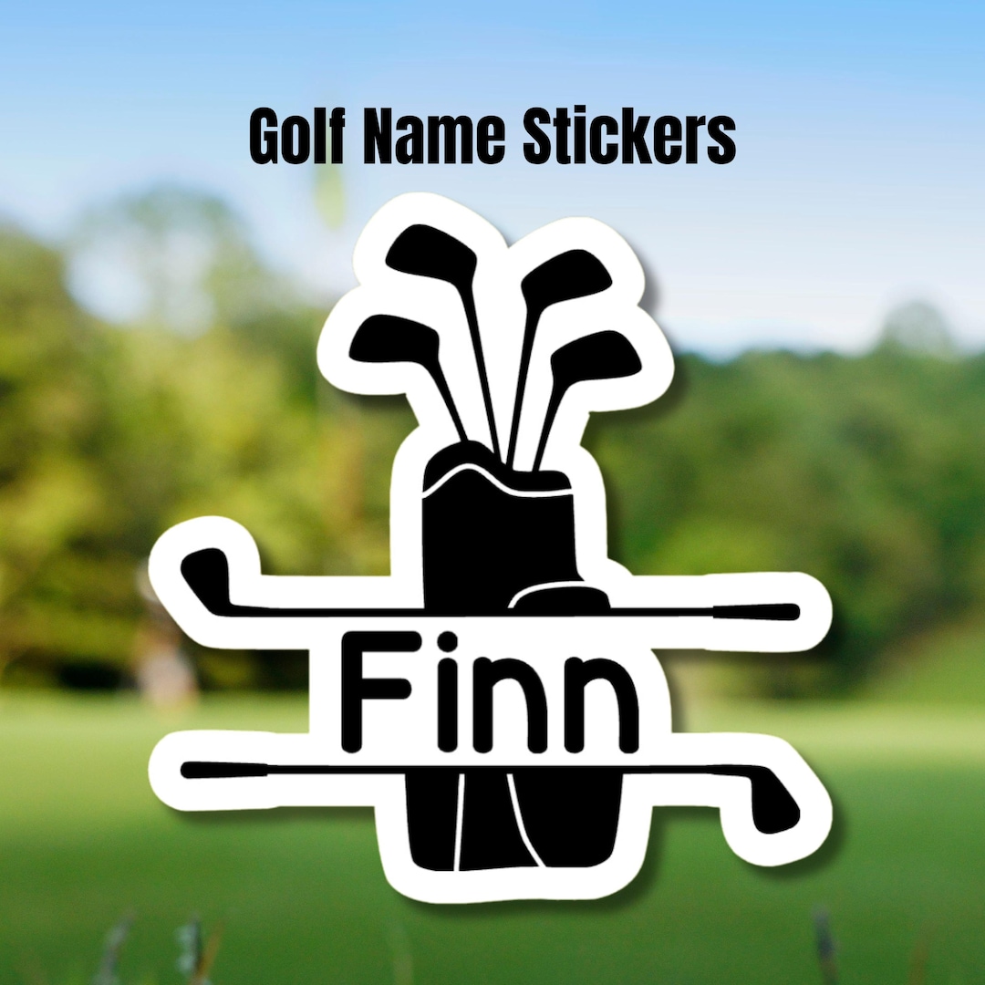 Golf Name Sticker, Golf Bag Custom Sticker, Gift for Golf Player ...