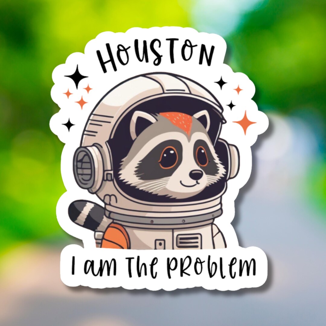 Houston I Am the Problem Vinyl Sticker, Funny Sassy Quote Decal - Water ...