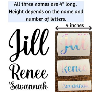 Holographic Name Decal Sticker, Personalized Vinyl Decal - Water Bottle ...