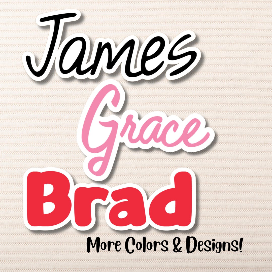 Personalized Name Stickers, Multiple Designs and Fonts, Girl Name ...