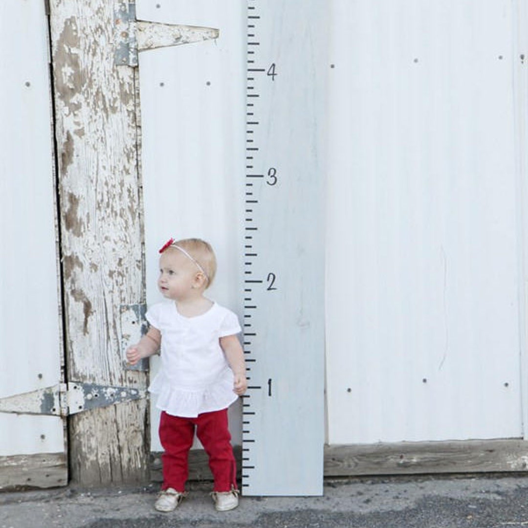 Custom Growth Chart Vinyl Decal Kit Monogram Ticks - Etsy