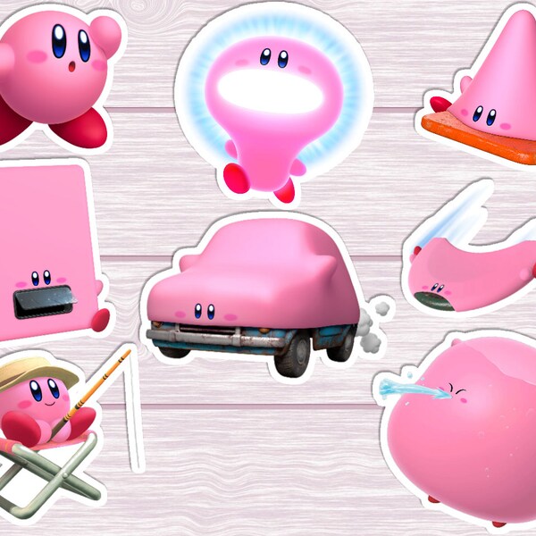 Kirby Mouthful Mode Stickers - Etsy