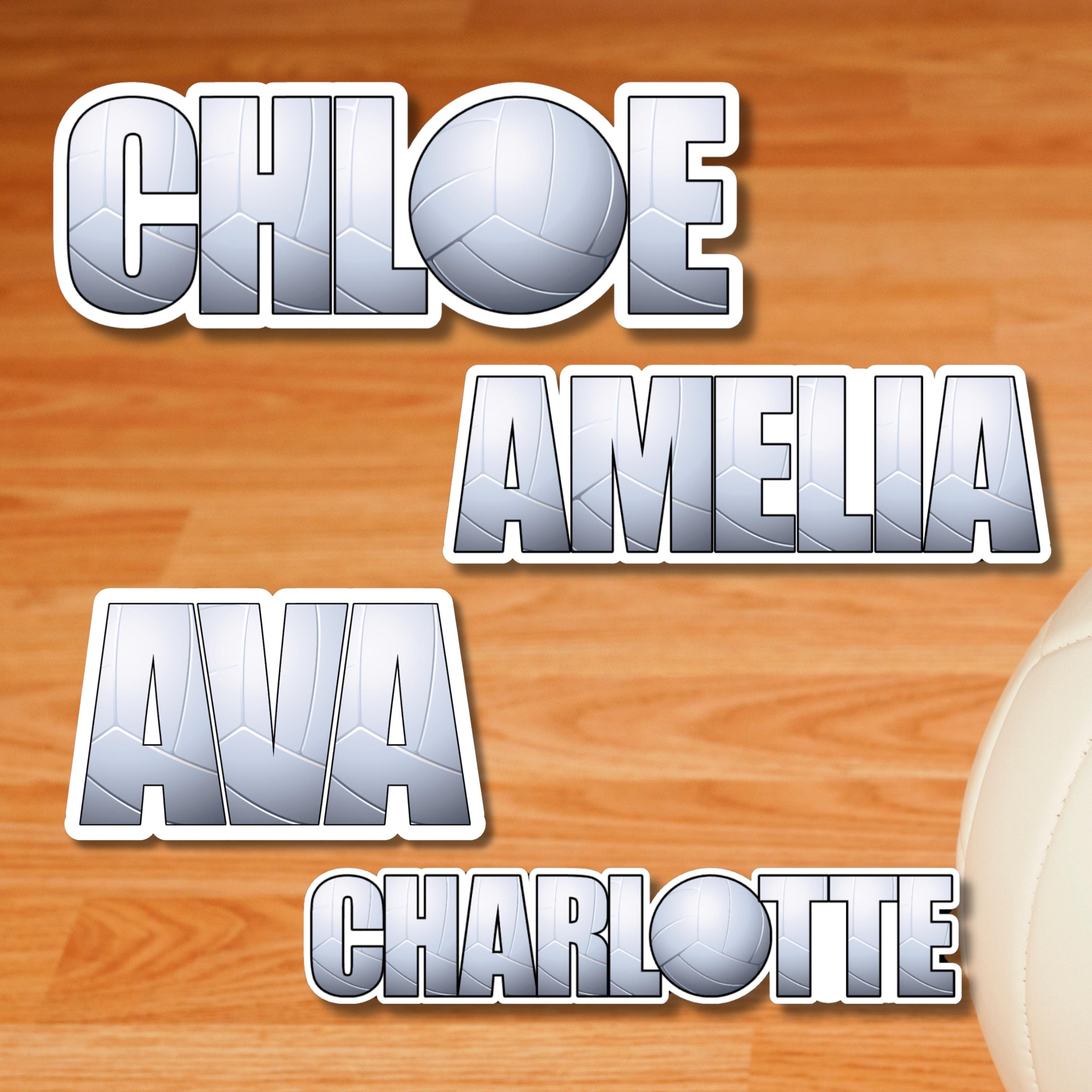 Personalized Volleyball Name Sticker - Custom Water Bottle, Gear Decal ...