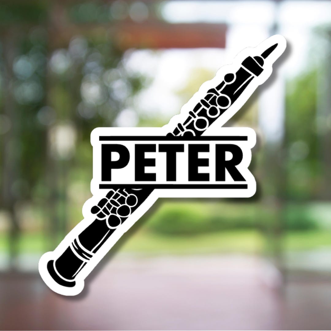 Clarinet Personalized Sticker - Water Bottle, Binders, Folders - Etsy