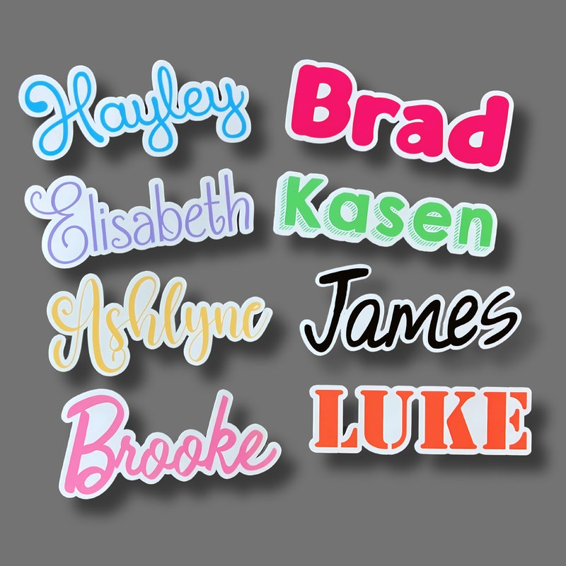 Name Tag Stickers - Etsy