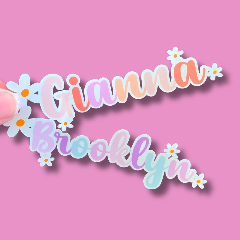 Name Sticker - Etsy