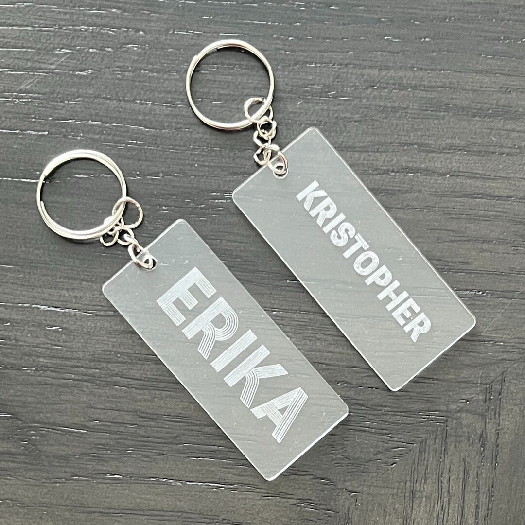 Engraved Acrylic Keychains, Custom Text Acrylic Keychain, Acrylic Tags ...