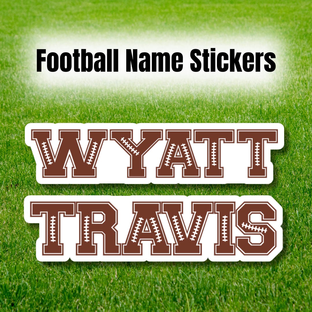 Football Personalized Name Sticker, Gift for Football Player ...