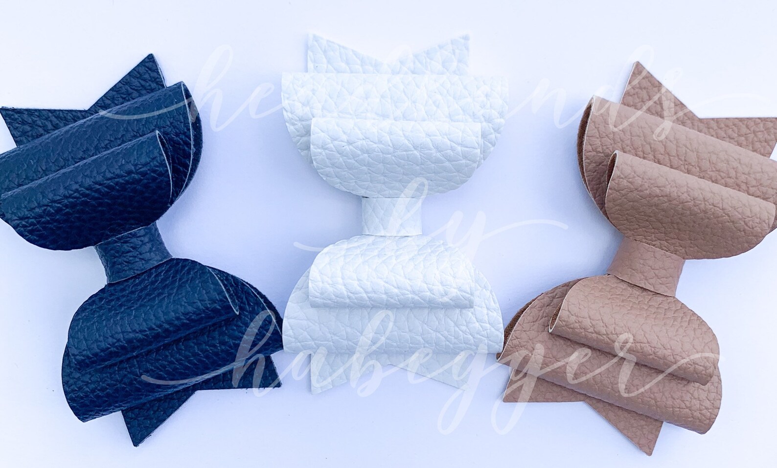 Set of Three School Uniform Hair Clips Navy White and Tan - Etsy