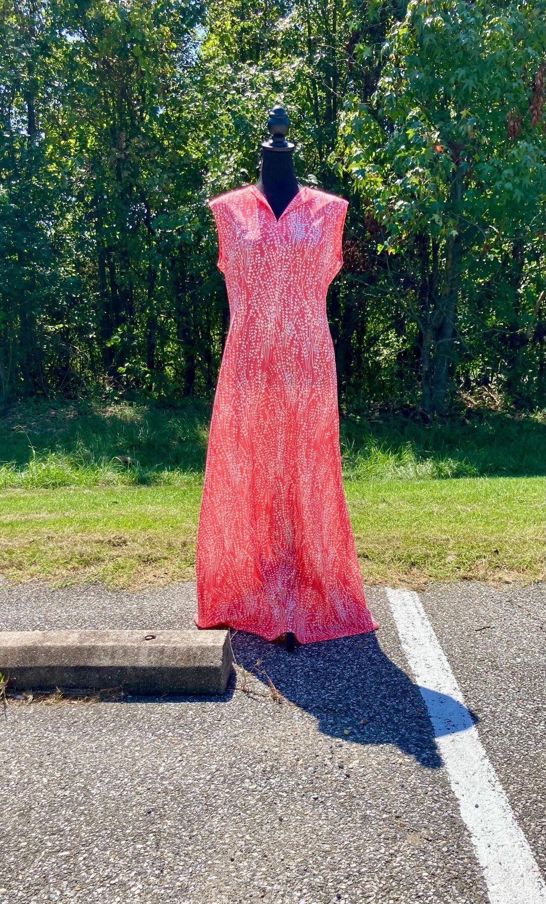 70s Pink and White Heart Floral Flower Mini Micro Print Romantic Short ...