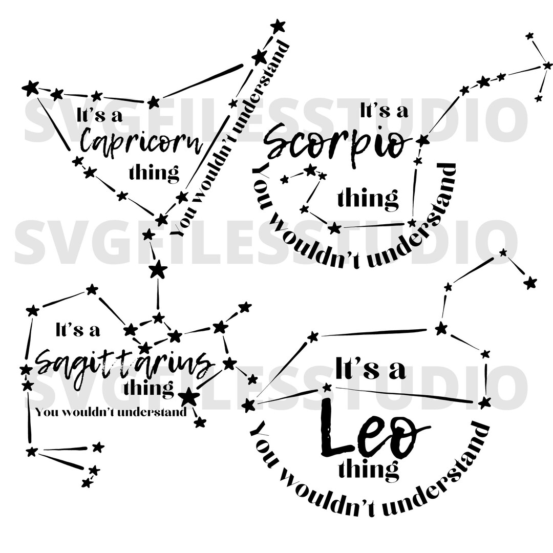 Horoscope Bundle Svg, Zodiac Bundle Svg, Astrological Bundle Svg, Birth ...