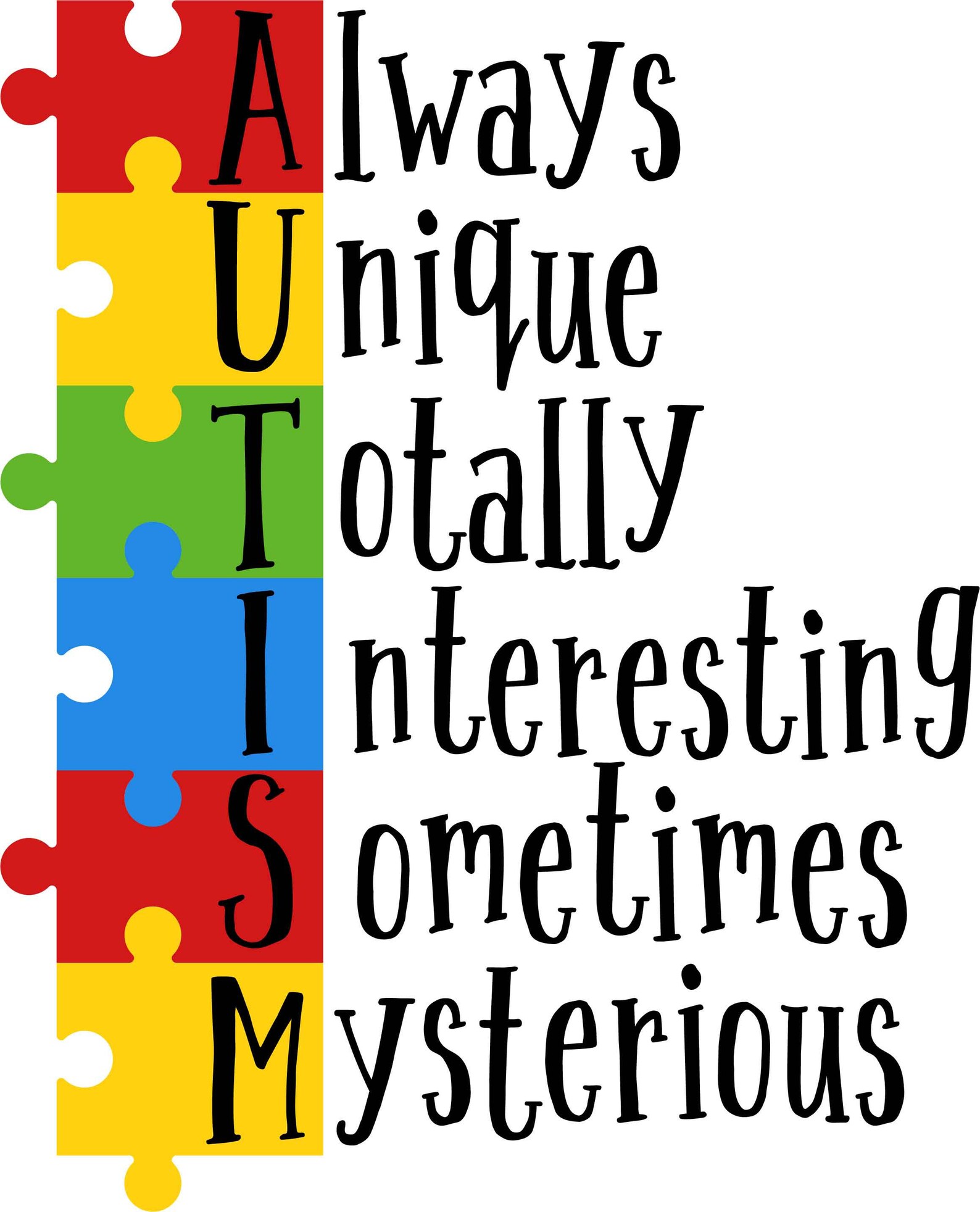 Autism Always Unique SVG - Etsy