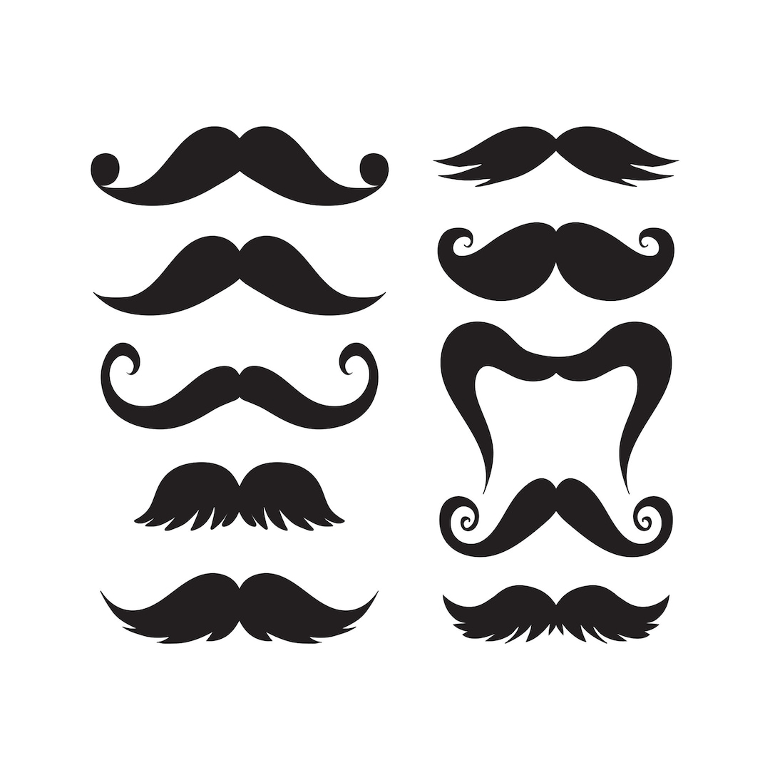 Mustache SVG, Mustaches Svg, Mustache Clipart, Moustach Svg Files - Etsy