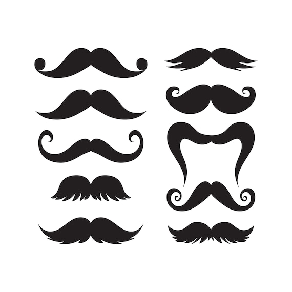 Mustache SVG Mustaches Svg Mustache Clipart Moustach Svg - Etsy