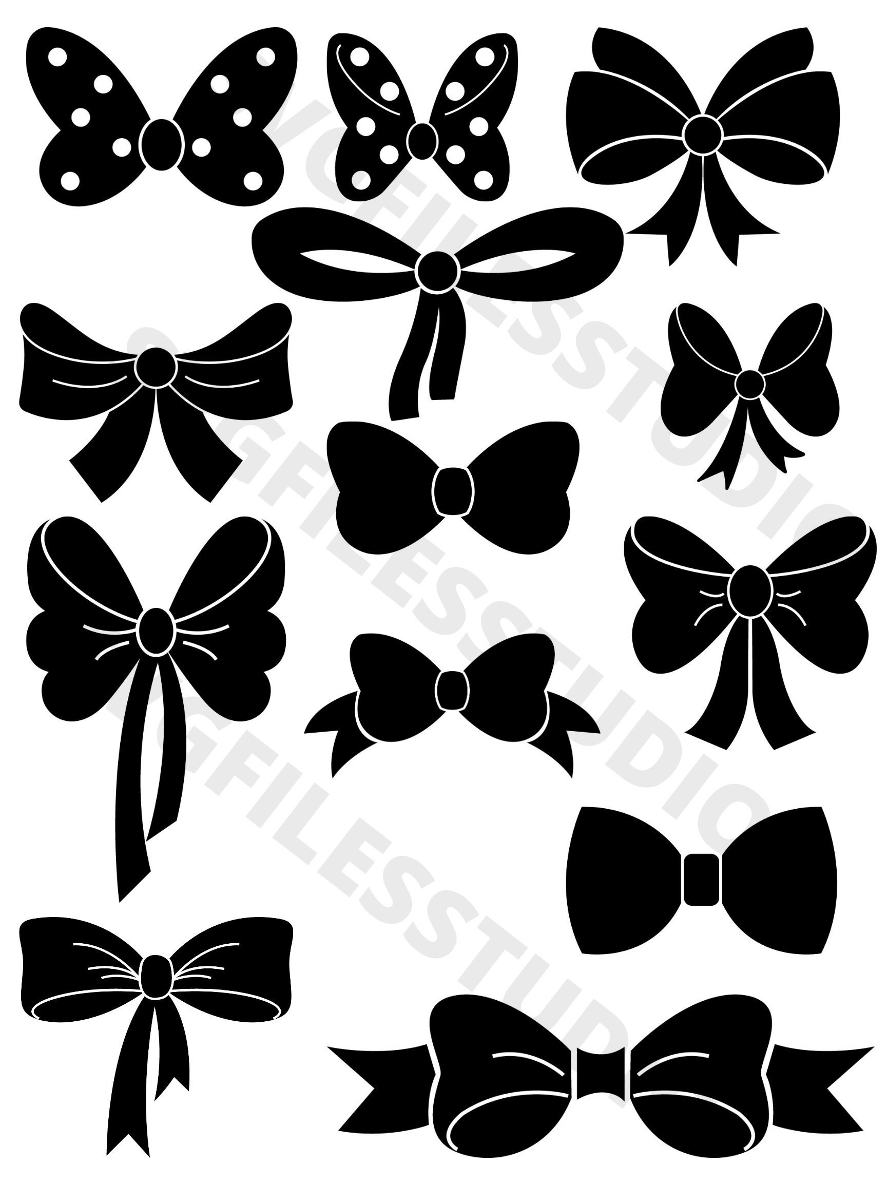 Cute 22 Bows Bundle SVG Cricut Cut File - Etsy