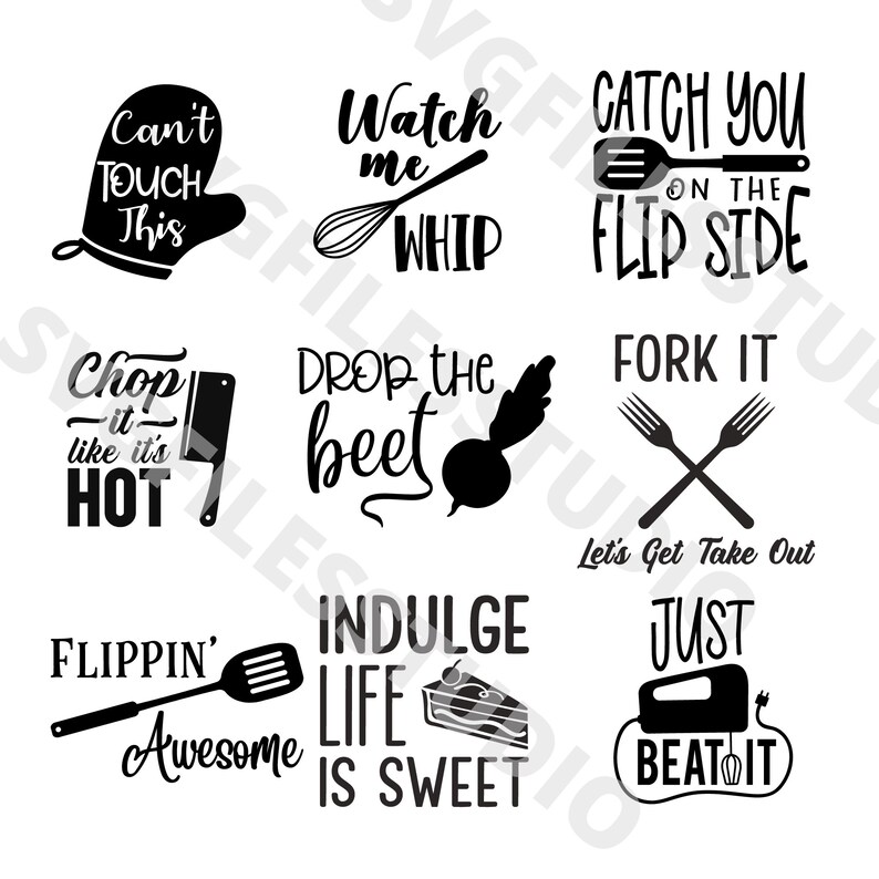 22 Adorable, Saucy and Funny Kitchen SVG Cooking Svg, Chef Svg, Baking ...