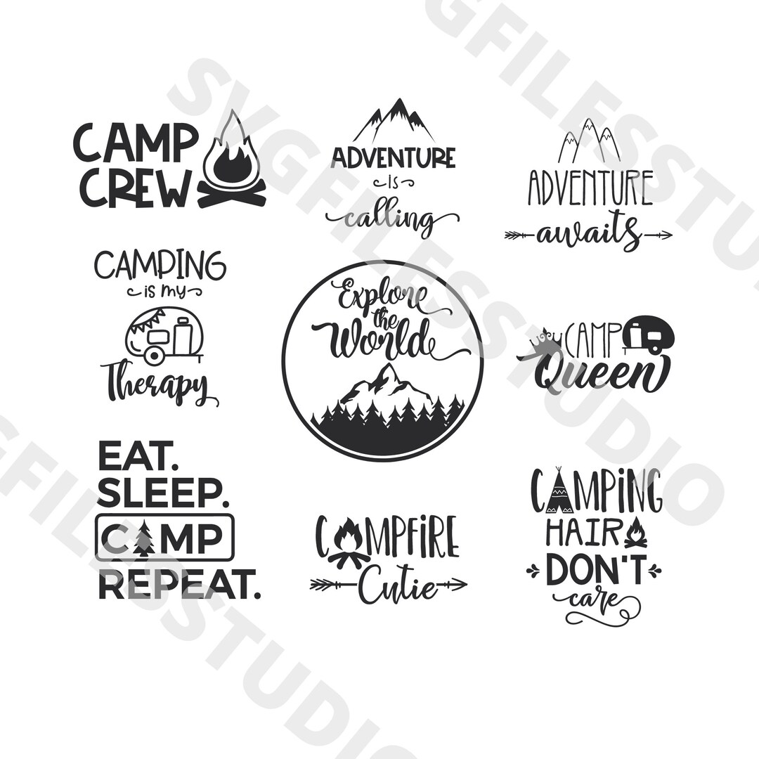 18 Unique Camping SVG Bundle - Etsy