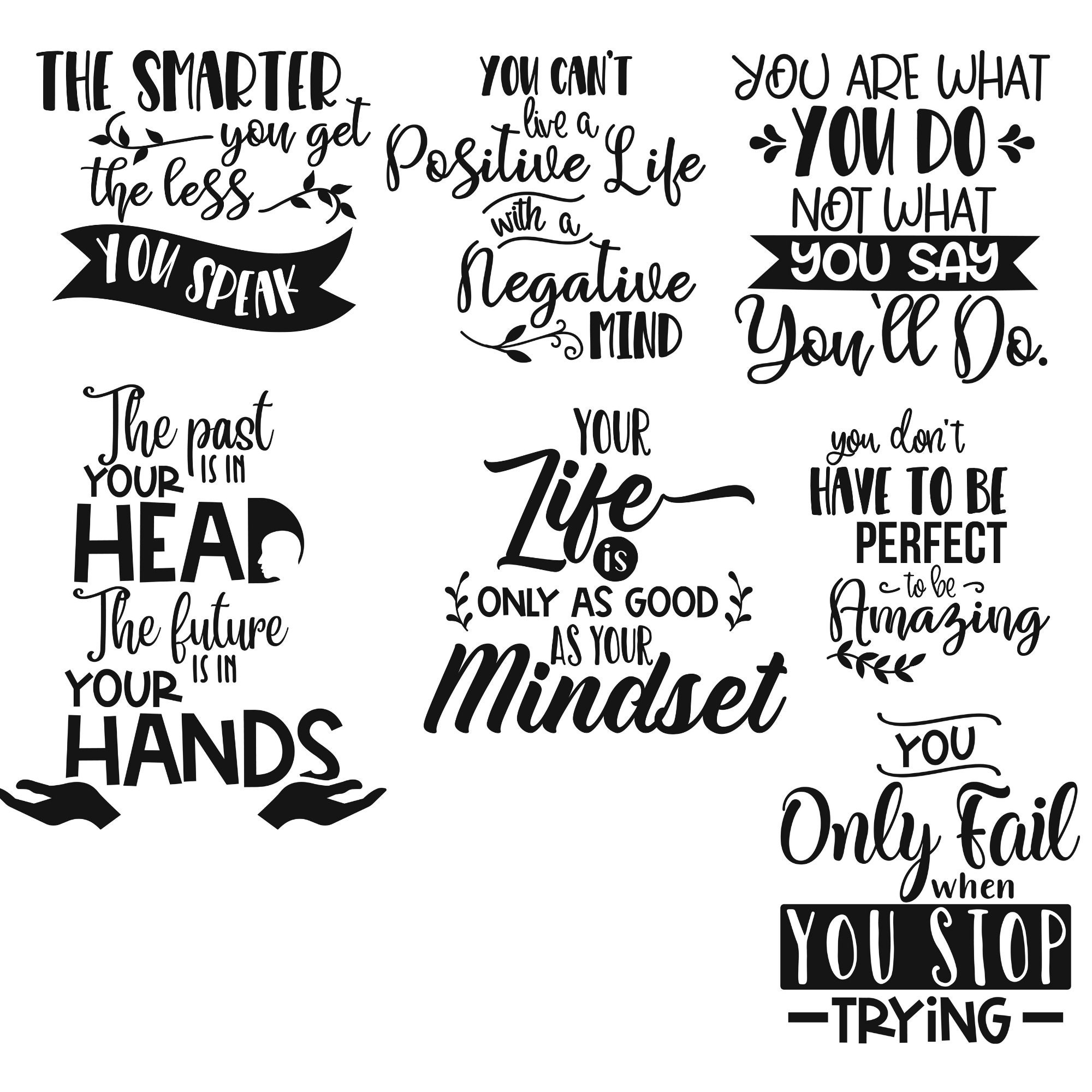 24 Motivational SVG Bundle, Svg Designs, Svg Quotes, Svg Sayings, Svg ...