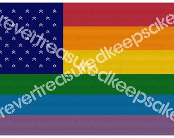 Thin Blue Line American Flag Cross Stitch Pattern PDF | Etsy