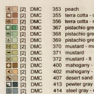 DMC Color Chart 505 Colors PDF Pattern Only - Etsy