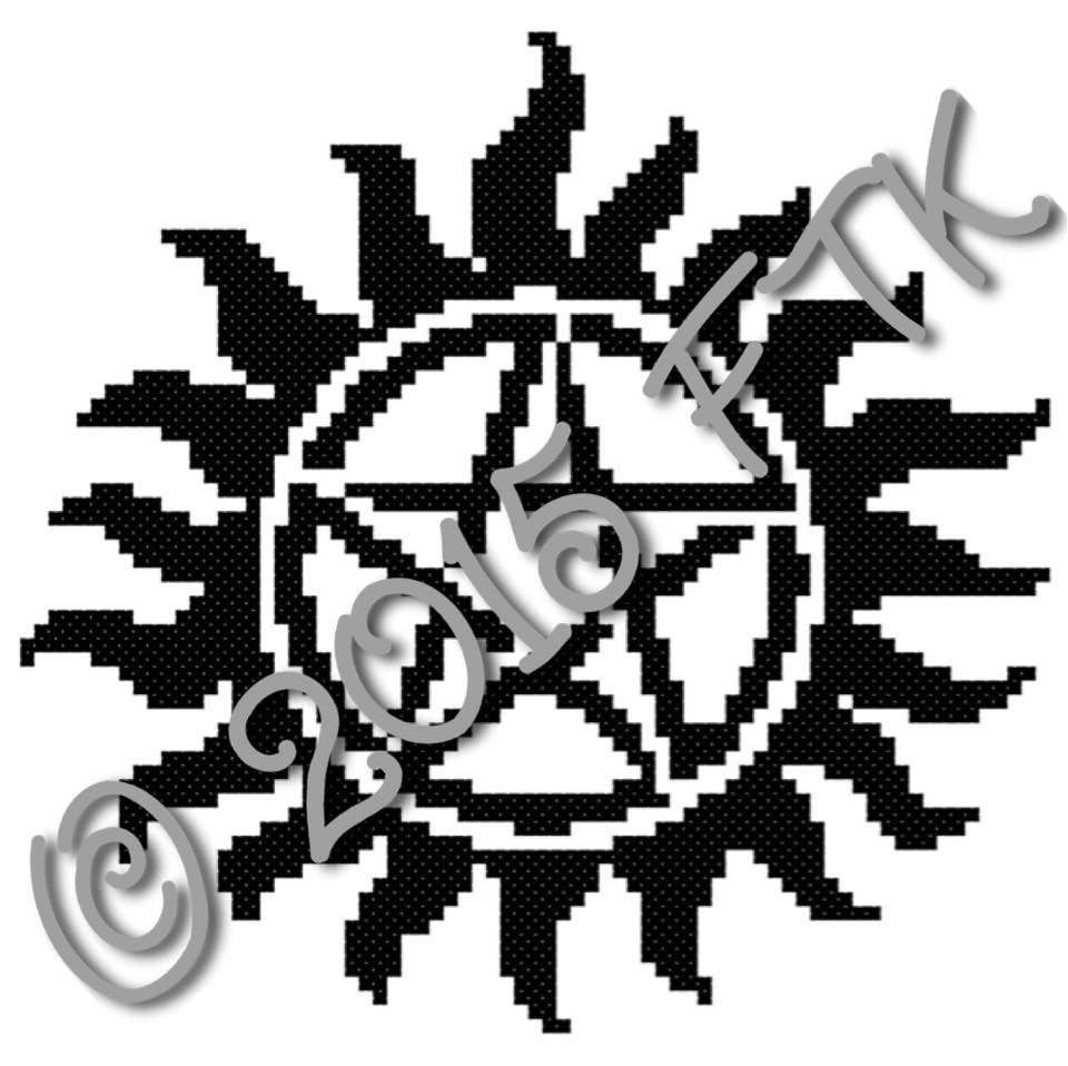 Supernatural ~ Sam & Dean's Tattoo PDF Cross Stitch Pattern ONLY - Etsy