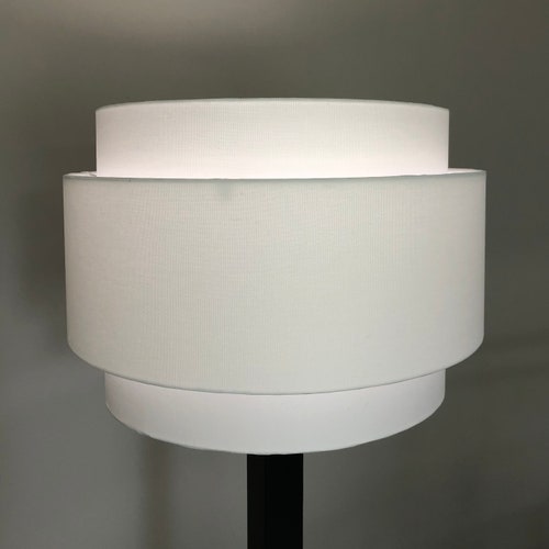 3-tier 18 Hardback Lamp Shade in Off-white Muslin Fabric - Etsy