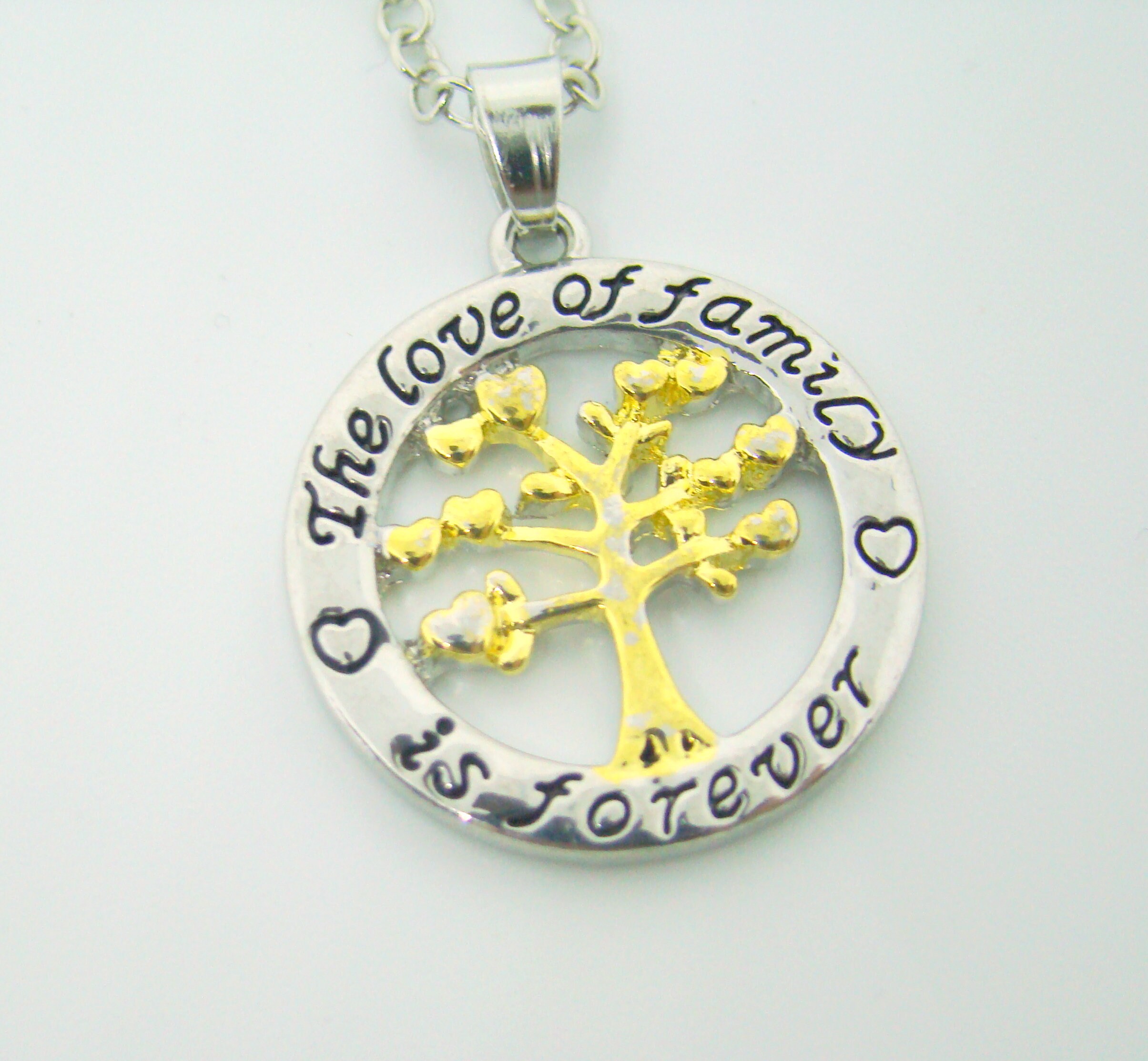 Family Tree Pendant Necklace the Love of Family is Forever - Etsy
