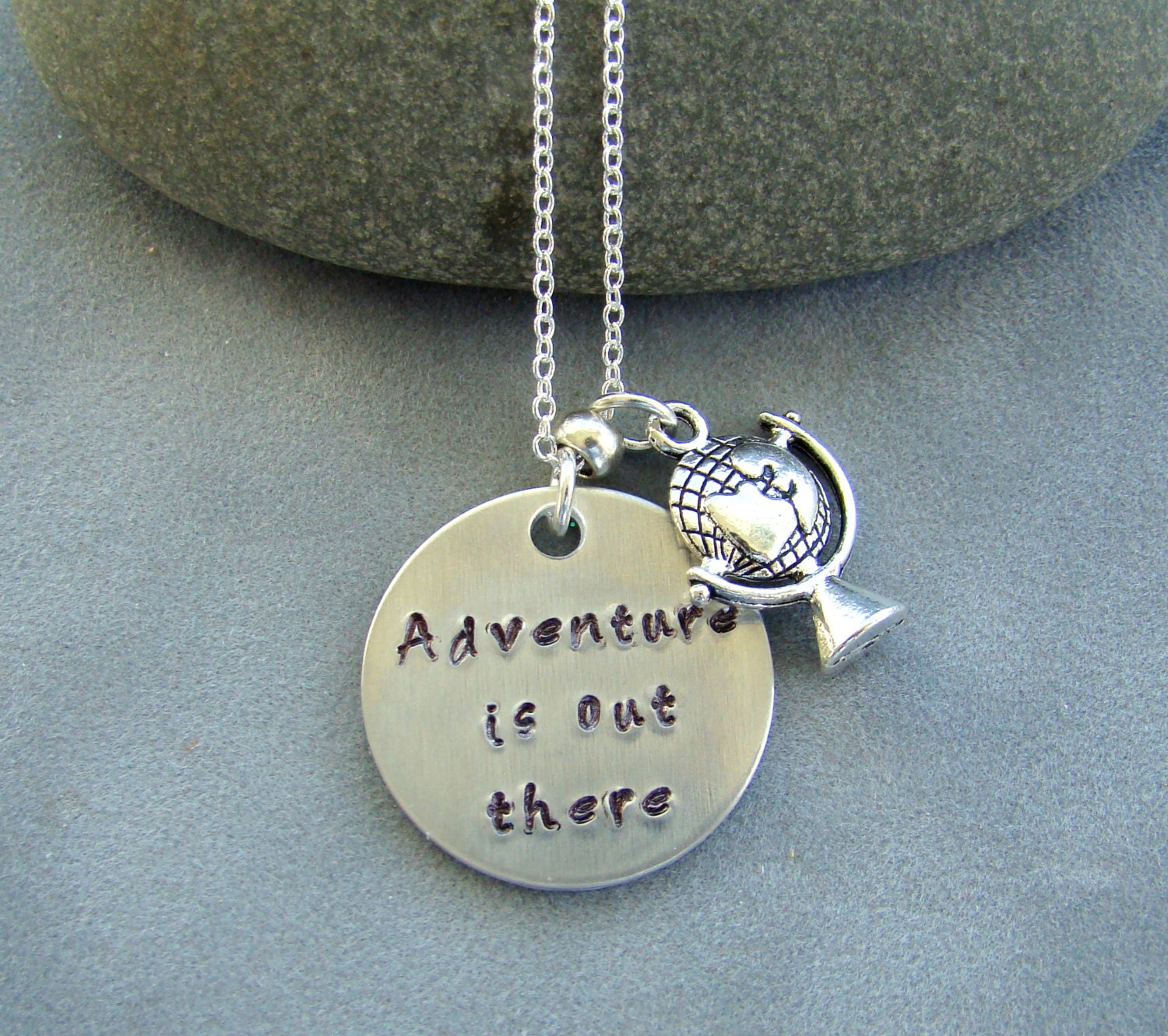 Disney's "up" Inspired "adventure is Out There" Necklace, Stamped Metal ...