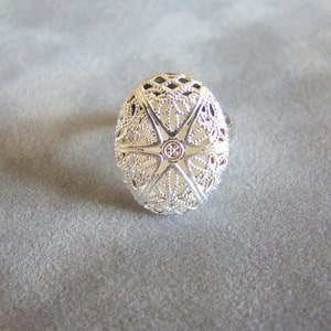 Plain and Simple Silver Essential Oil Diffuser Ring, Aromatherapy Ring ...