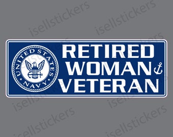 Female Veteran Decal | Etsy