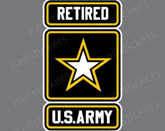 Army Retired Decal | Etsy