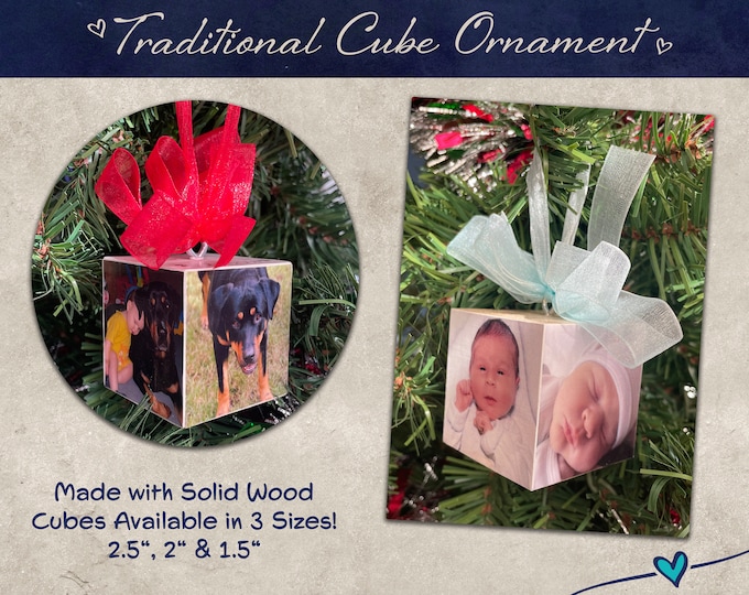 Personalized Cube Ornament Keepsake Gift Family Friends - Etsy