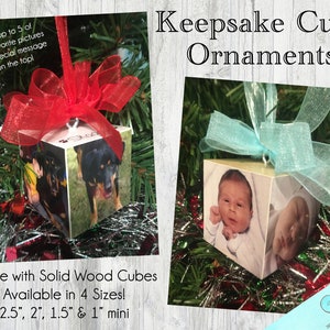 Personalized Cube Ornament Keepsake Gift Family Friends | Etsy