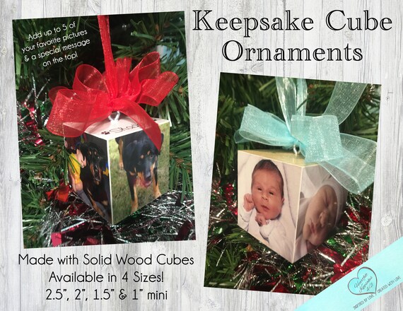 Personalized Cube Ornament Keepsake Gift Family Friends | Etsy