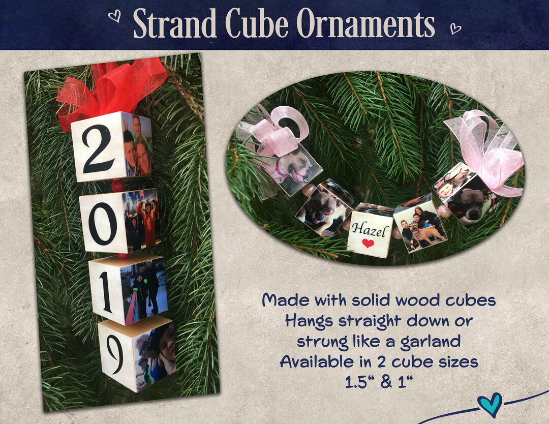 Personalized Multi Cube Ornament Keepsake Gift Family, Friends ...