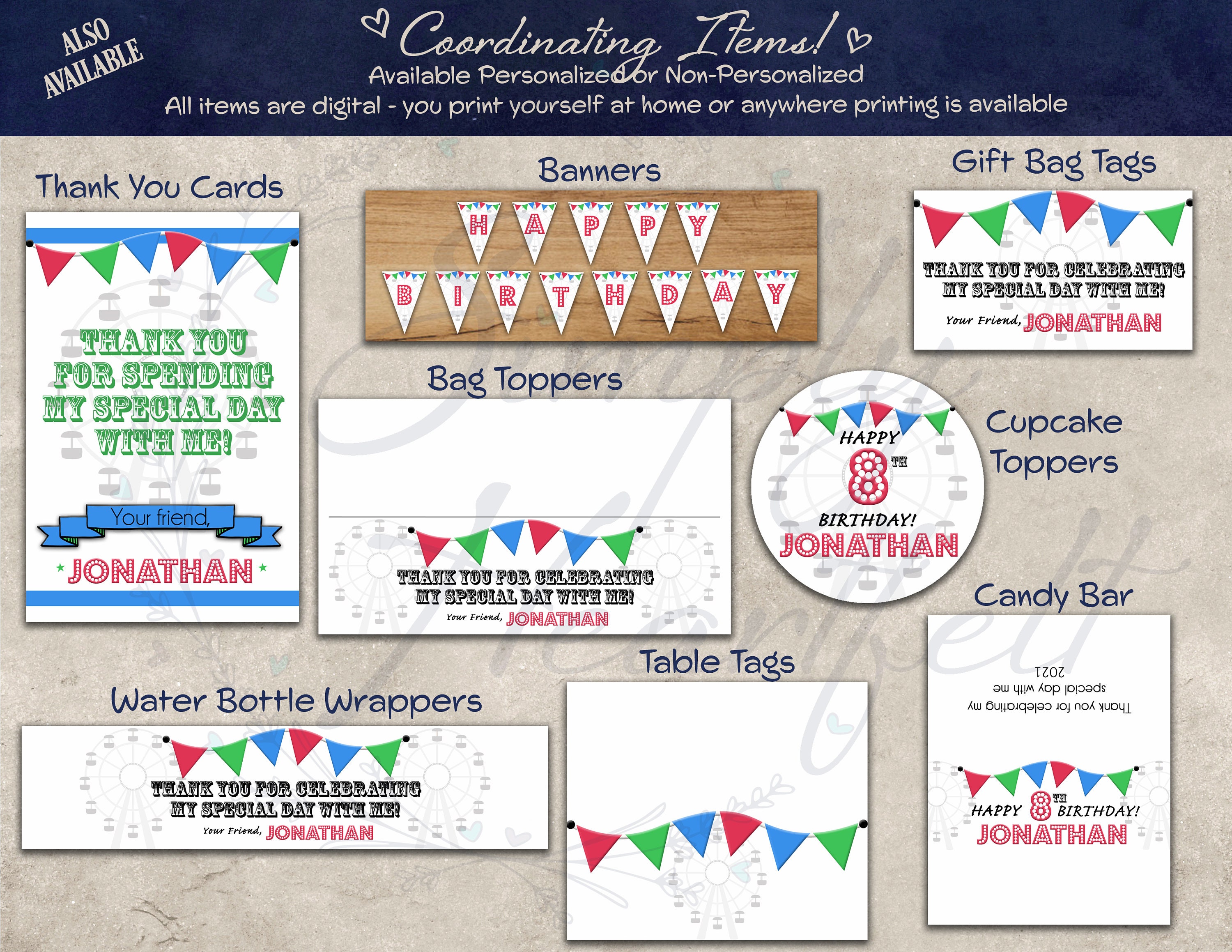 County Fair Carnival Birthday Party Invitation Invite | Etsy