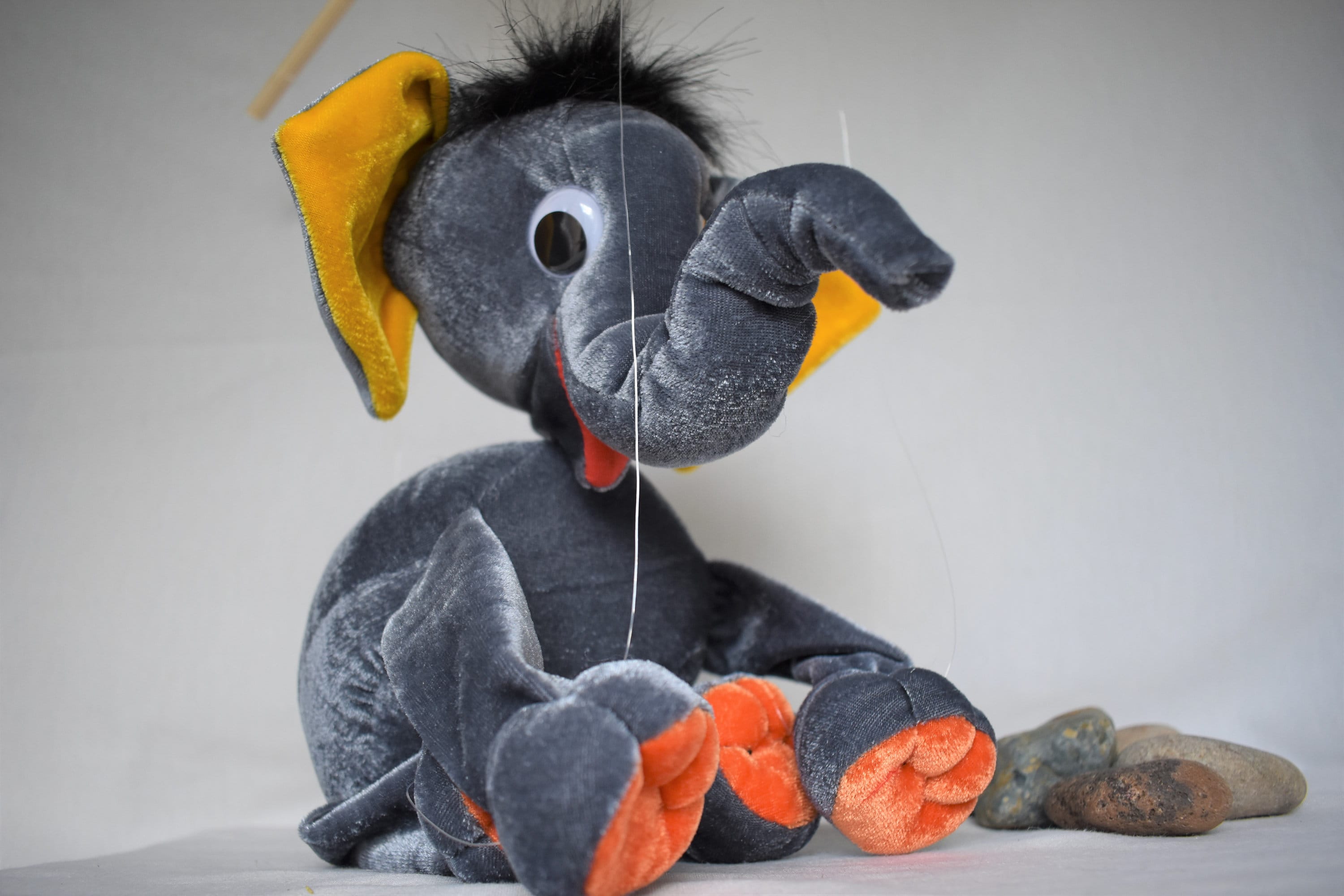 Elephant Marionette Puppet on Four Strings | Elephant Puppet, Elephant ...