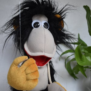 Monkey Marionette Puppet on Three Strings, Monkey Soft Toy Puppet ...