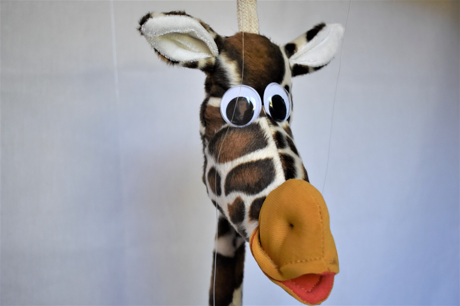 Giraffe Animal Marionette Puppet on Four Strings, Giraffe Soft Toy ...