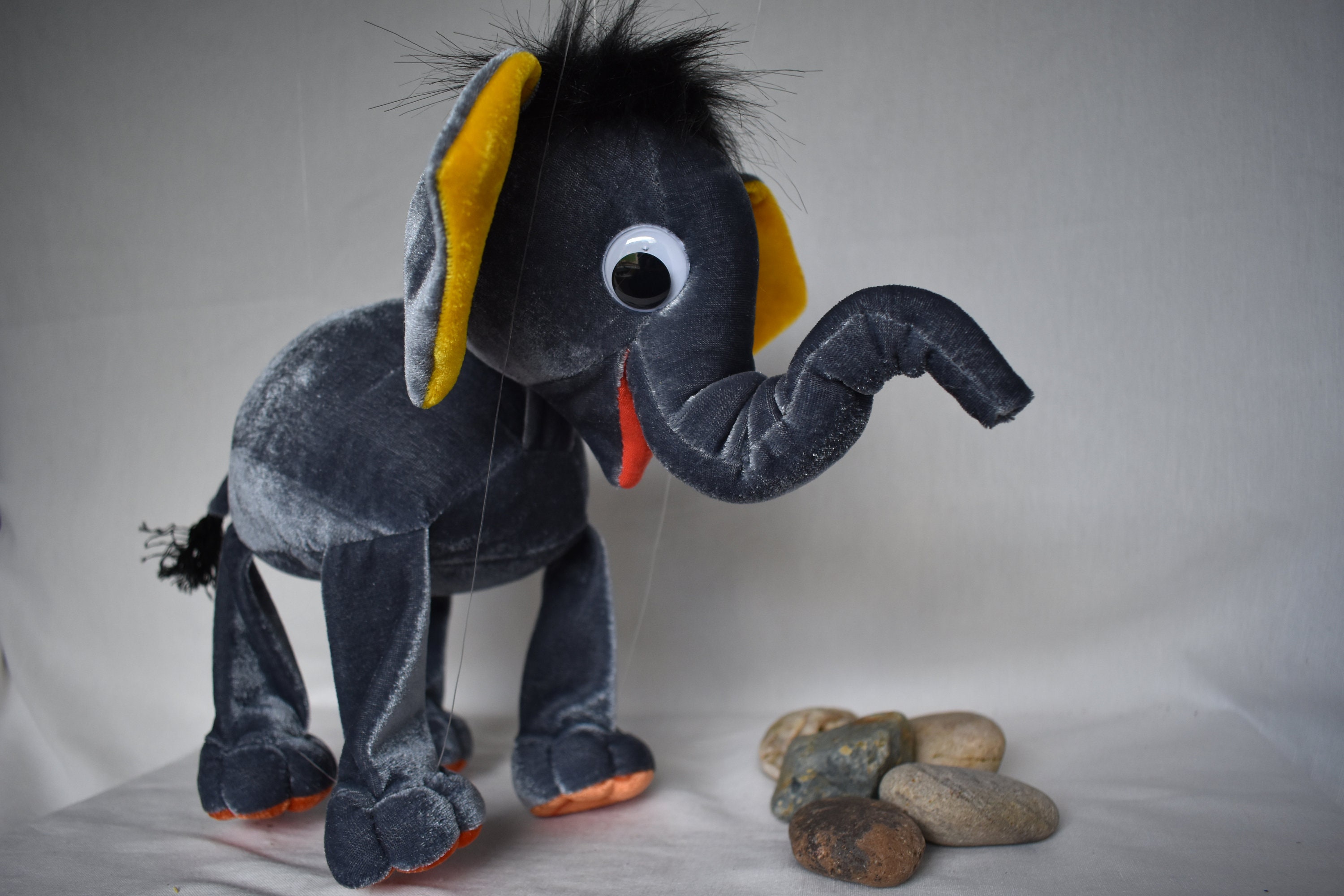 Elephant Marionette Puppet on Four Strings | Elephant Puppet, Elephant ...